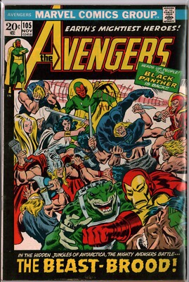 AVENGERS #105 the Beast Brood BLACK PANTHER THOR (1972) Marvel F (6.0 ...