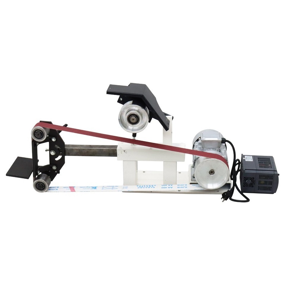 72-82" Belt Sander with 3 Grinding Wheel Variable Speed Control Arc ...