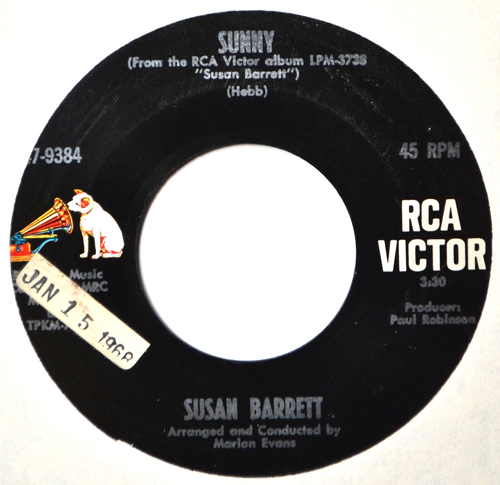Susan Barrett Sunny / Ev'ry Time We Say Goodbye Female Vocal Pop 45 7 ...