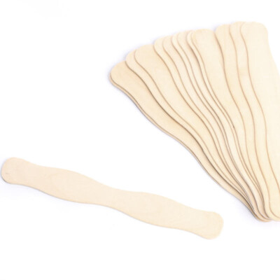 8" Unfinished Wood Wavy Bid Paddle Fan Sticks - 96 Sticks | eBay