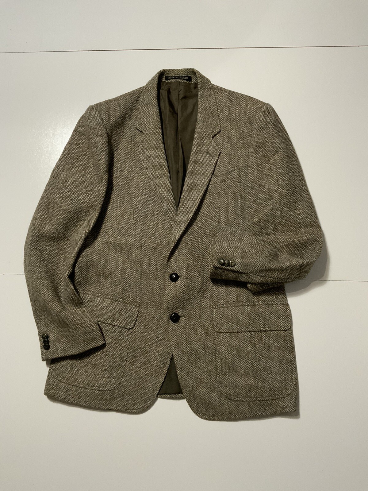 Vintage Harris Tweed English House Wool Sportscoat Bl… - Gem