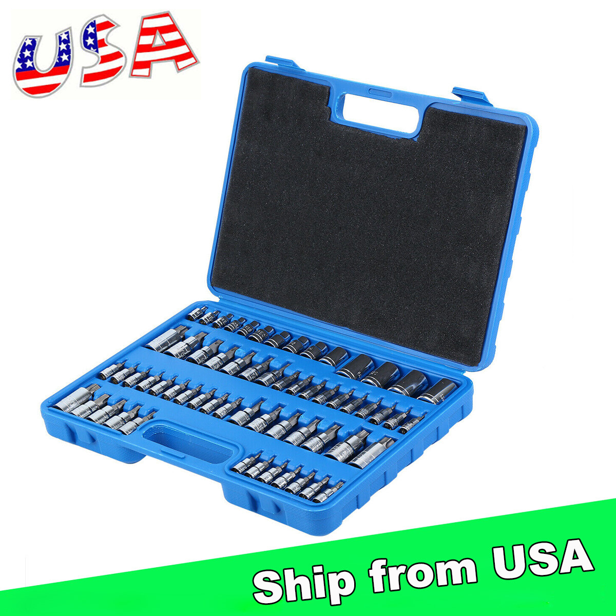 60Pcs Master Torx Bit Socket External Torx Socket Set | S2 and Cr-V Steel