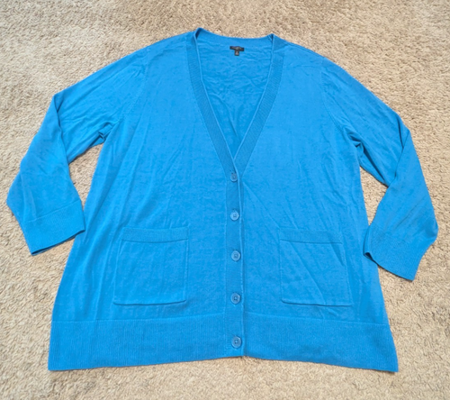 Talbots Plus Patch Pocket Girlfriend Cardigan Sweater Sz 2X Button ...