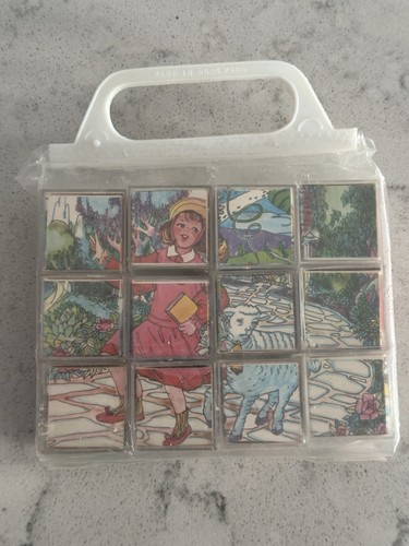 Vintage Fairy Tale Story Book Puzzle Blocks-Made in Hong Kong-12 pieces ...