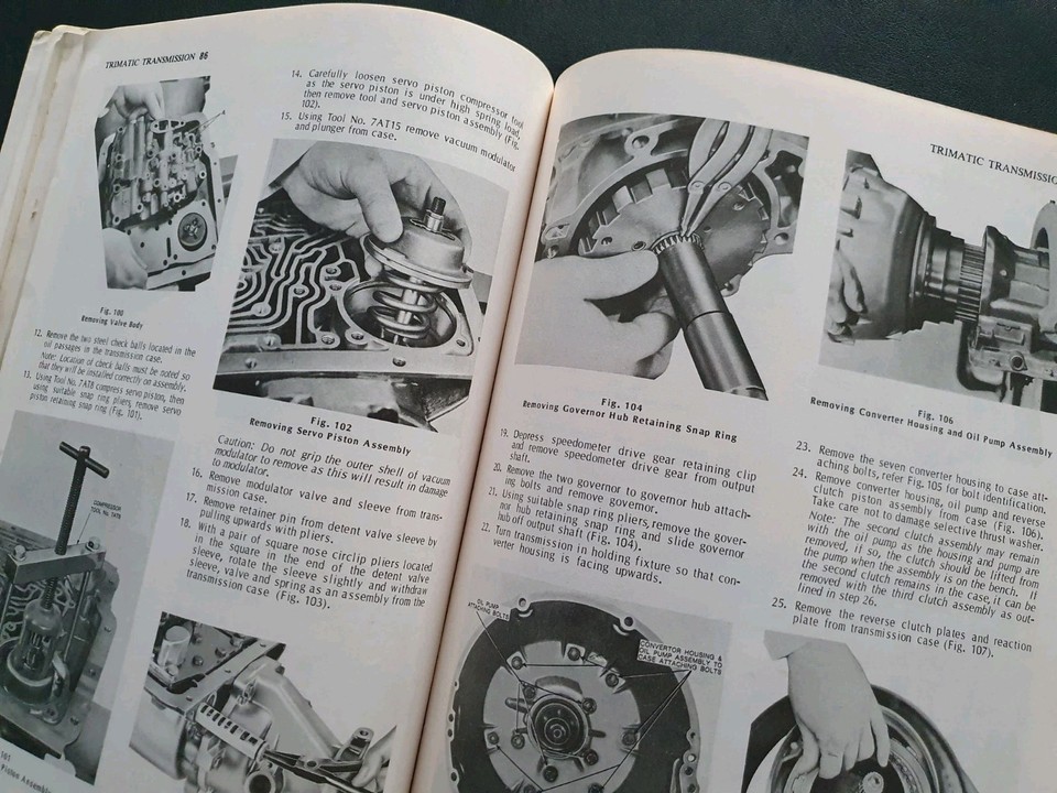 HOLDEN TRIMATIC AUTOMATIC TRANSMISSION SERVICE MANUAL GMH HQ LJ Torana ...