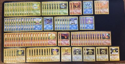 VINTAGE Pokemon TCG WOTC 109 Card Lot 1999 Base Set and Others LP/MP ...