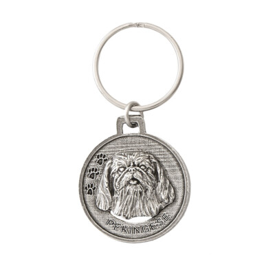 Creative Pewter Designs Pekingese Dog Pewter KeyChain, Key Fob, D136KC ...