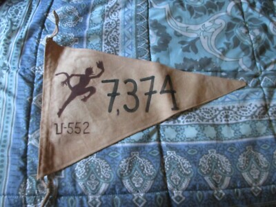 WWII GERMAN U-BOAT U-552 RUNNING RED DEVIL 7374 TON COMMAND FLAG | eBay