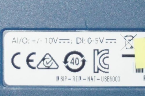 National Instruments NI USB-6003 Data Acquisition Device, Multifunction ...