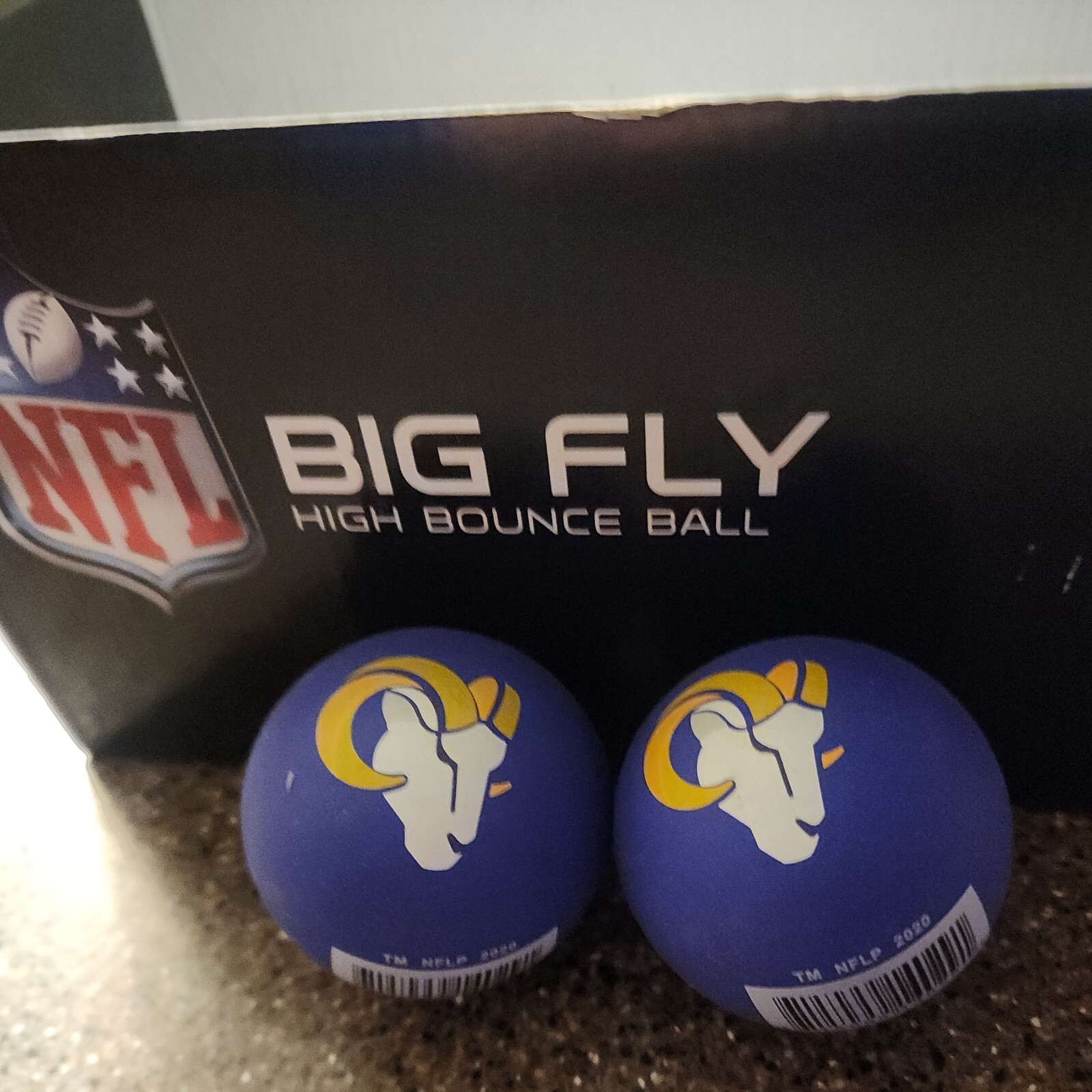 Rawlings Los Angeles Rams Big Fly High Bounce Rubber Ball - Set of 2 ...