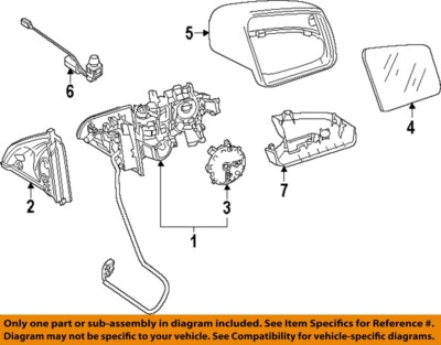 MERCEDES OEM GL550 Door Side Rear View Mirror-Cover Trim Cap Left ...