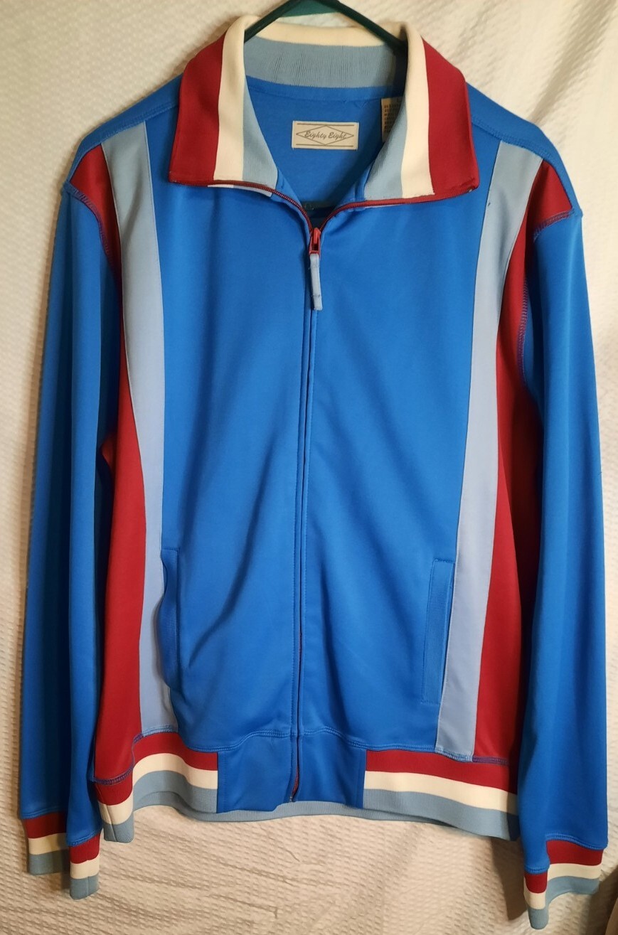 Vintage Retro Track Jacket By Eighty Eight Mens Size … - Gem