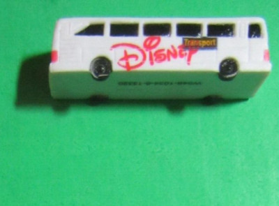 DISNEY LOGO COLLECTOR PACKS PARK SERIES #11 TRANSPORT WHITE BUS MINI ...
