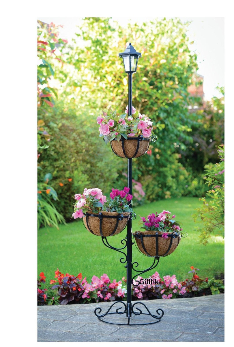 Plant Stand With Solar Light