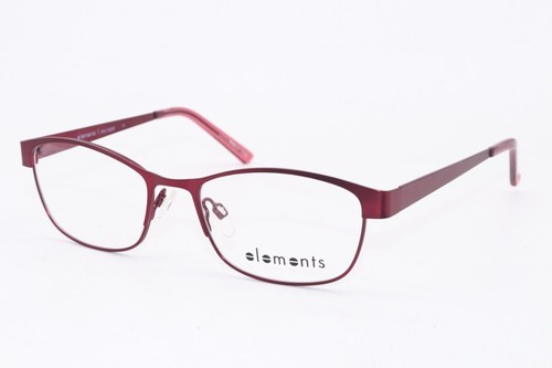 NEW ELEMENTS EL 306 DARK RED AUTHENTIC DESIGNER FRAMES EYEGLASSES 52-18 ...