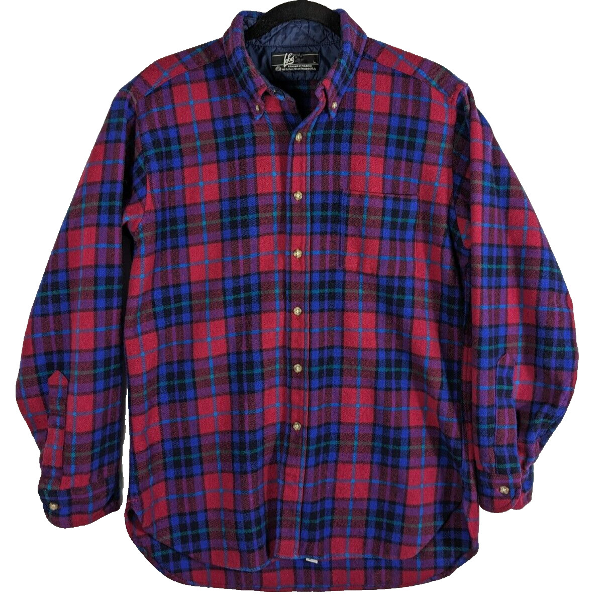Lobo By Pendleton Vtg Wool Plaid Flannel Button Down … - Gem