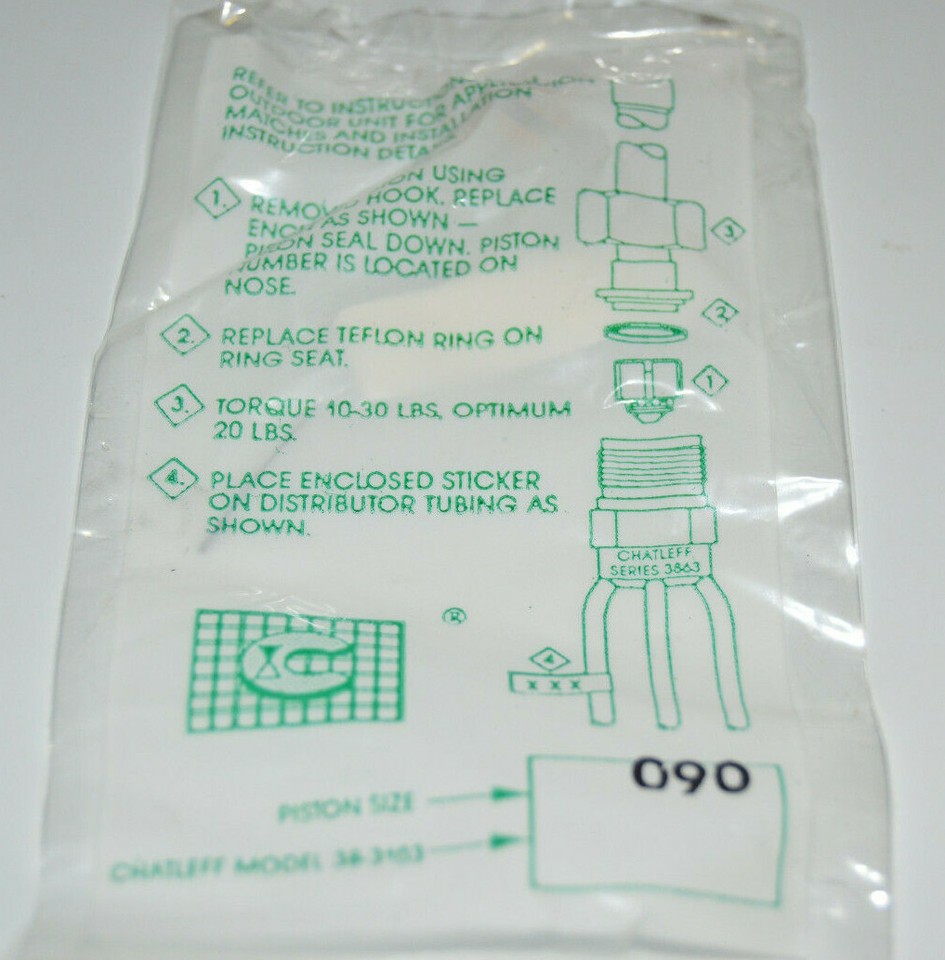 Armstrong Lennox Danfoss HVAC Piston Orifice Kit .090 Orfice Chatleff ...