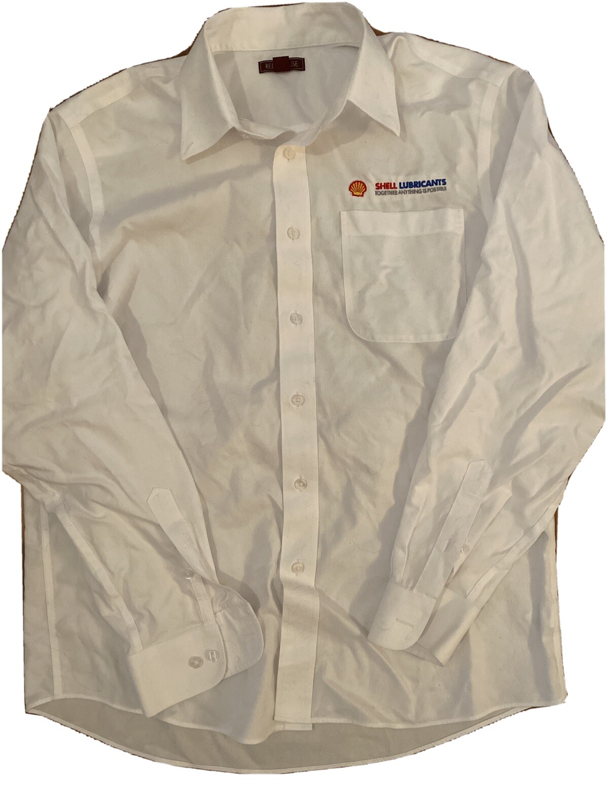 SHELL GAS Shirt Employee Uniform White long Sleeve Lo… - Gem