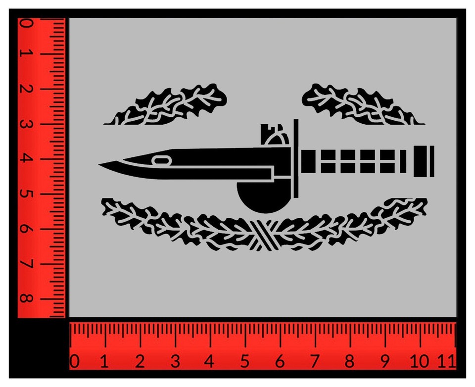 CAB Combat Action Badge Insignia Stencil 8.5" x 11" FREE SHIPPING | eBay