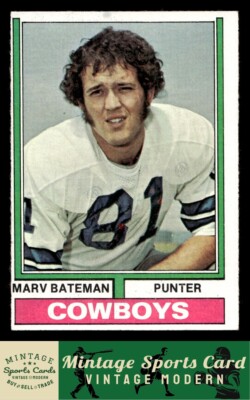 1974 Topps - Marv Bateman - Rookie RC #413 Dallas Cowboys | eBay