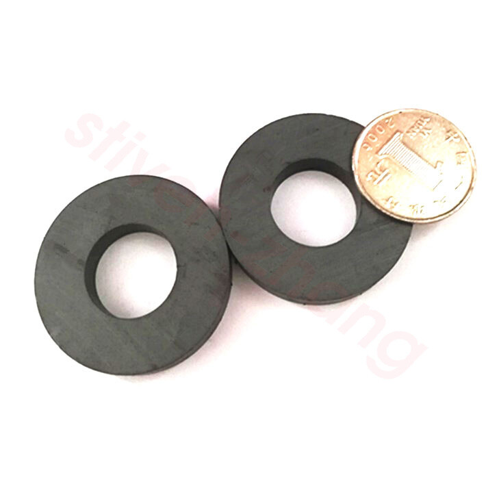 40mmx8mm Hole:19mm Ferrite Y30BH Magnets Black Strong Round Disc Magnet ...