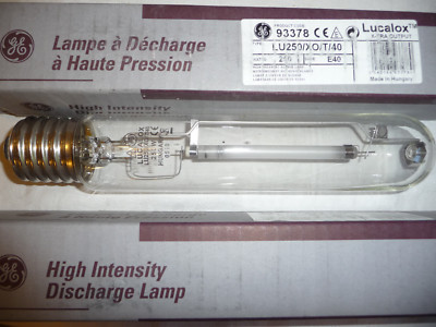 Bulb GE Lucalox 22453 LU250/OX/T/40 250W 93378 E40 street light .. 34 ...