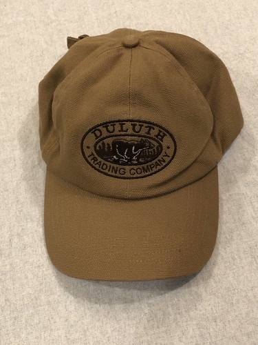 DULUTH TRADING Hat Canvas Fleece Lined Claspback Mens M/L WARM CAMPING ...
