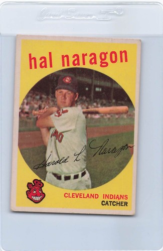 1959 Topps #376 Hal Naragon Indians EX *7141 | eBay