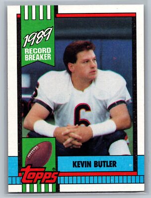 1990 Topps #4 Kevin Butler Chicago Bears Record Breakers | eBay