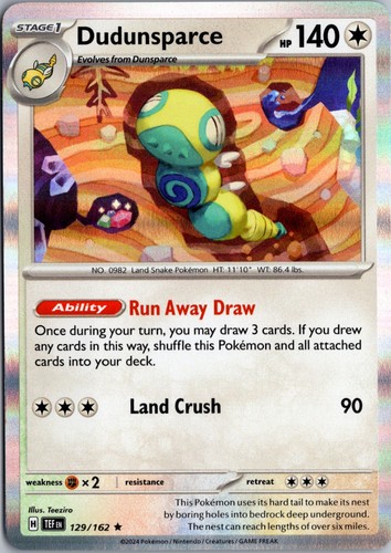 Dudunsparce Holo Rare SV05: Temporal Forces 129/162 NM | eBay
