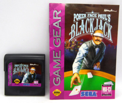 Poker Face Paul's Blackjack (Sega Game Gear, 1992) w/ manual sgg ...