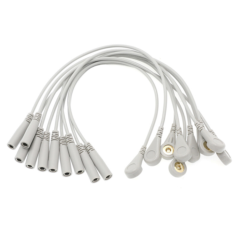 10/set ECG/EKG Banana 4.0mm Plug to Snap Adapter for Medical Leadwire ...