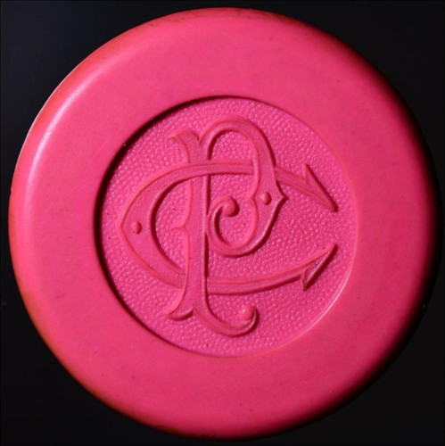 VICHY CASINO 20F Ancient Poker Chip 1950 Vintage Old Gambling Game Pink ...