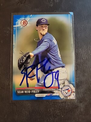 2017 Bowman Baseball Sean Reid-Foley RC Rookie Card Signed IP Auto Blue ...