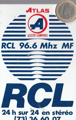 AUTOCOLLANT. C25 Radio. RCL 96.6 Mhz. Vintage. Meubles Atlas | eBay