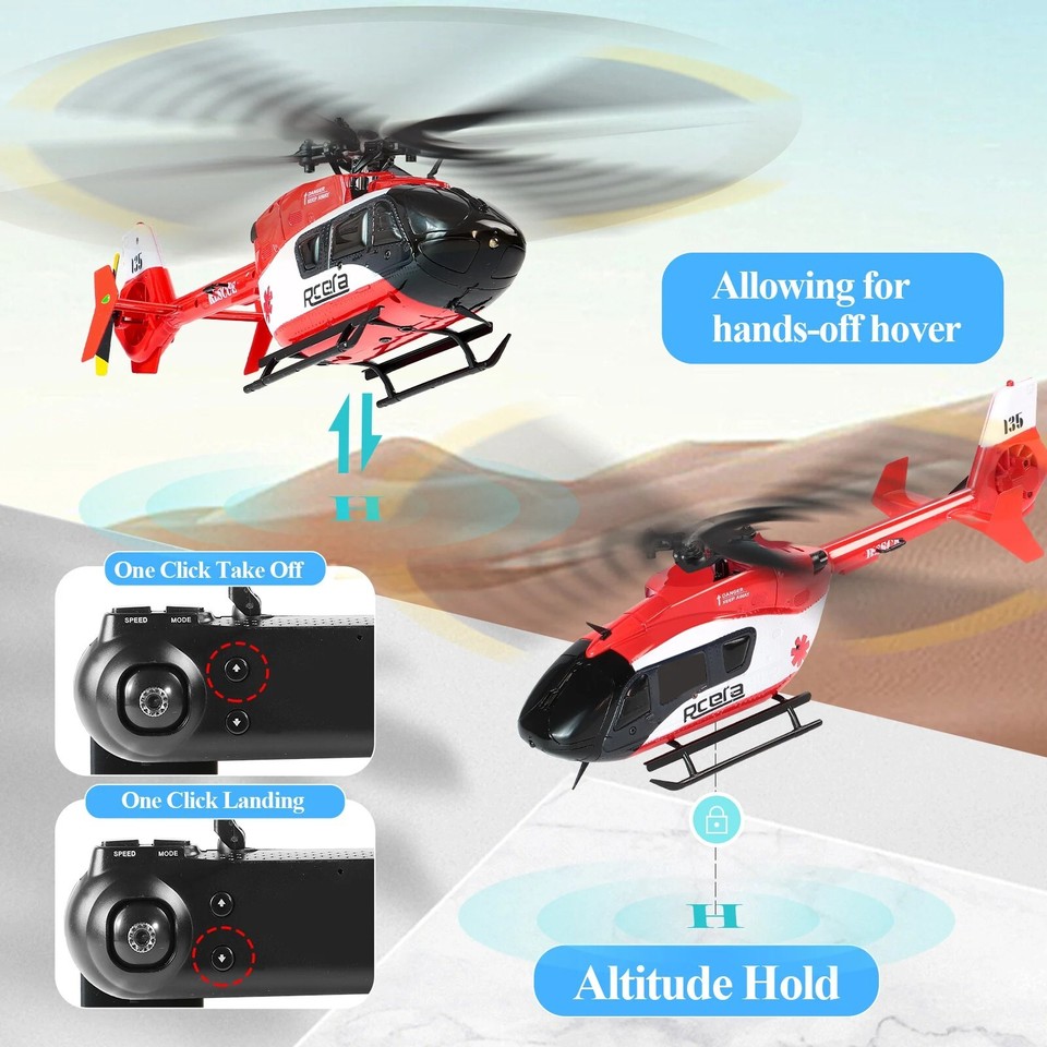 EC135 RC RTF Helicopter F06 6CH Professional Gyro Stabilized Heli Toy ...