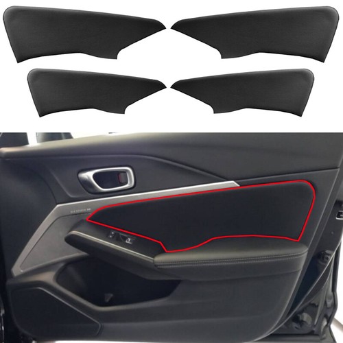Black Leather Interior Door Protector Panel Trim 4pc For Acura Integra ...