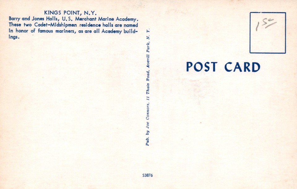 Kings Point New York Barry and Jones Hall U.S. Merchant Marine Academy ...