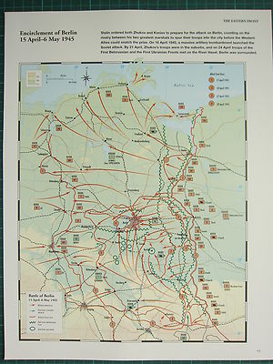 WW2 WWII MAP ~ ENCIRCLEMENT OF BERLIN 15 APRIL - 6 MAY 1945 GERMAN ...