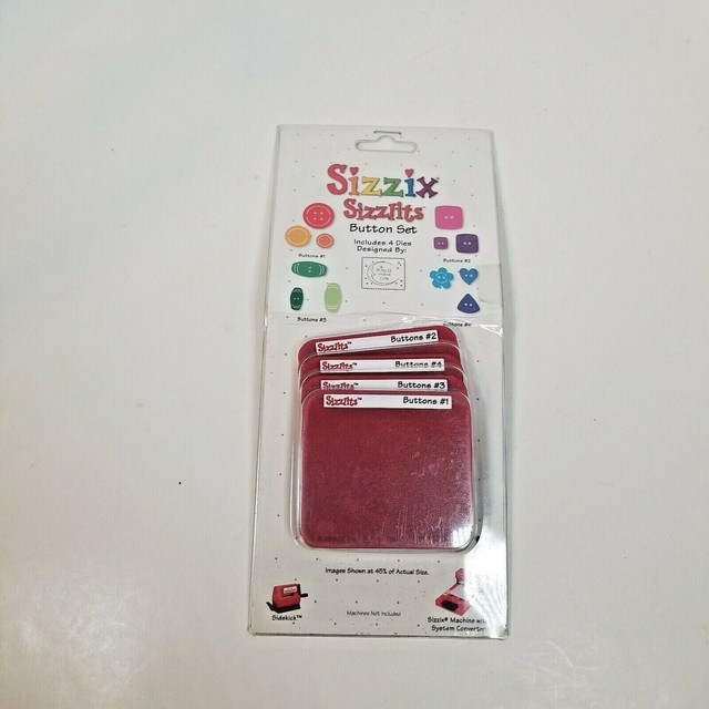 B3 Button Die Set 38-9690 Buttons Sizzix Sizzlits 4 Dies for sale ...