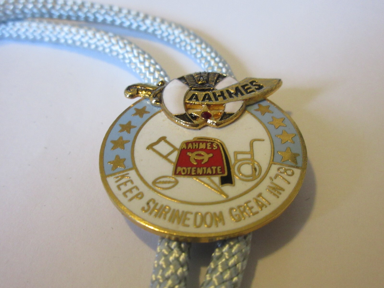 Vintage AAHMES Keep Shrinedom Great in 78 Bolo Tie IC Lot 43 | eBay