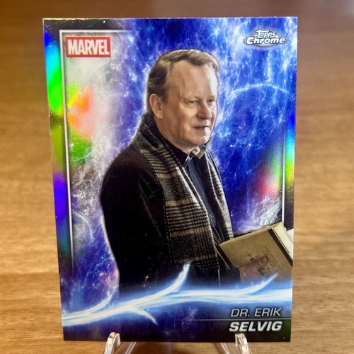 2025 Topps Chrome Marvel Studios Dr. Erik Selvig #14 Rainbow Refractor ...