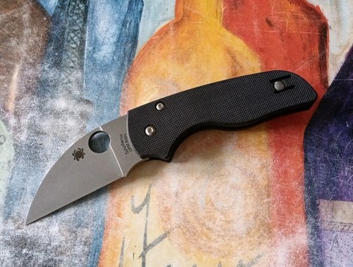 Spyderco Lil' Native, Wharncliffe CPM-S30V Satin Plain Blade, Black G10 ...
