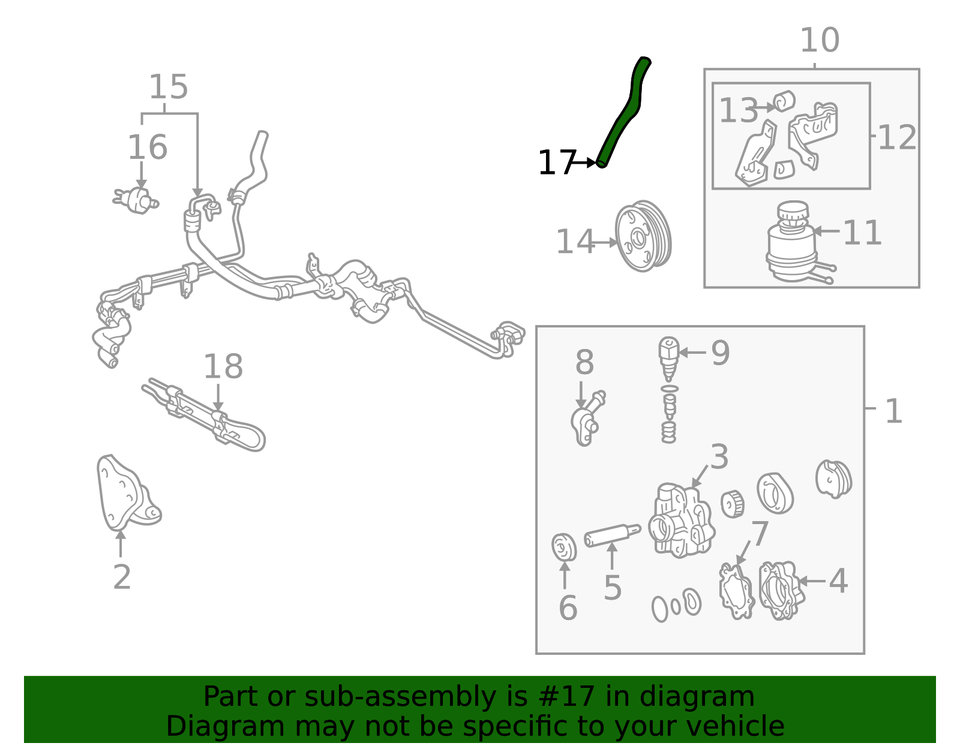 Genuine Toyota Power Steering Reservoir Hose 44348-0C010 | eBay