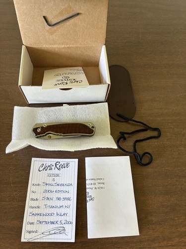 Chris Reeve Limited Edition 2006 Annual Regular Sebenza Snakewood Inlay ...