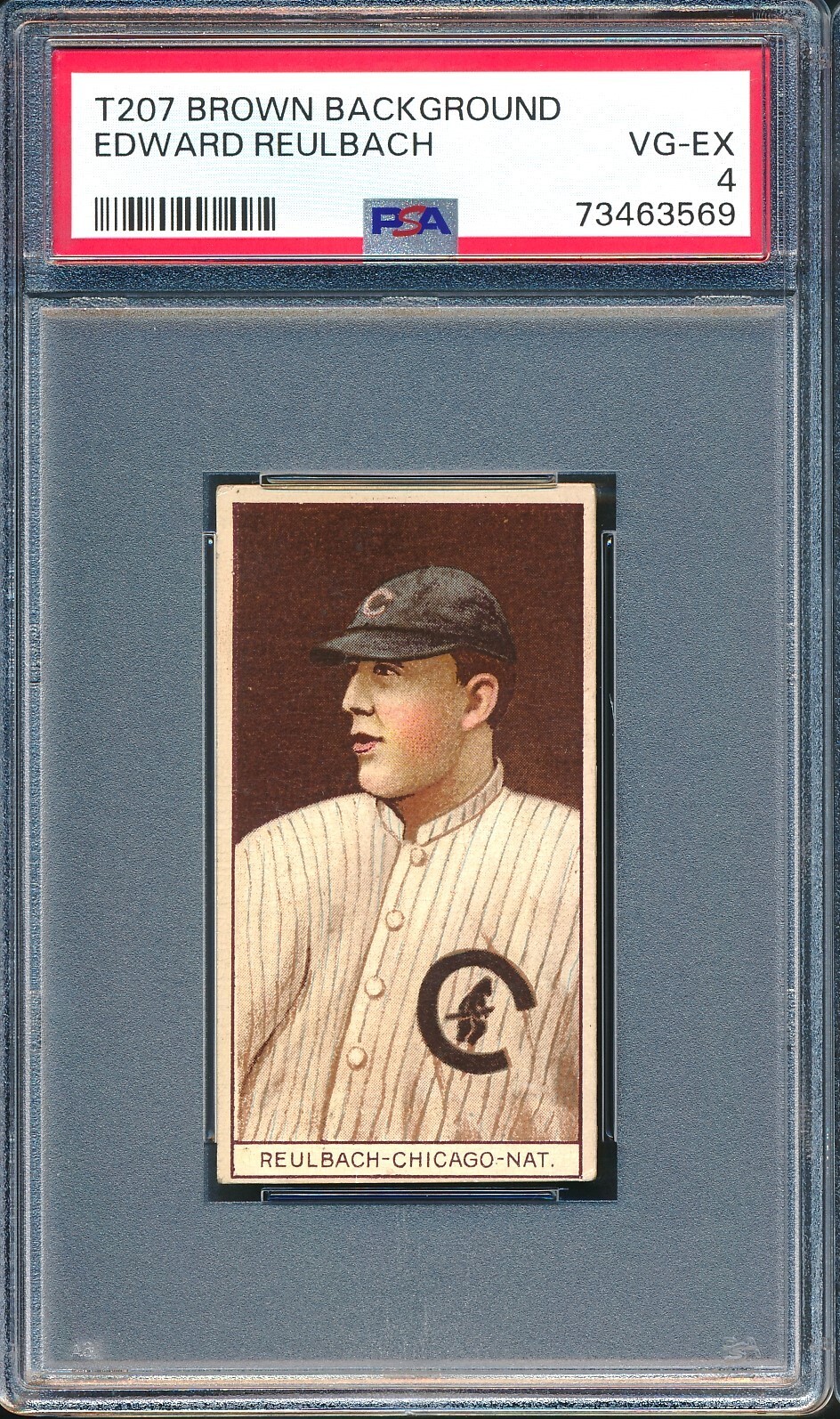 T207 Recruit 606: EDWARD ED REULBACH Chicago Cubs Tougher Factory ~ PSA ...