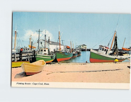 Postcard Famous Fishing Boats At Town Pier On Cape Cod Provincetown MA ...