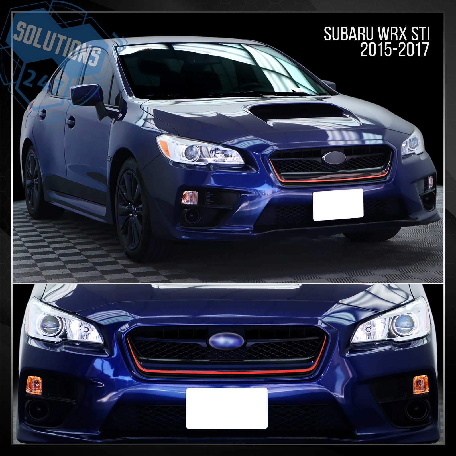 Grille Pinstripe Trim Decal For 2015-2017 Subaru WRX / STI - Matte ...