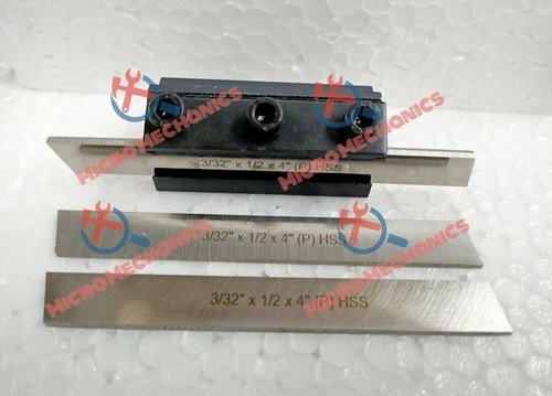Lathe Clamp Type Parting Cut Off Tool Holder 8mm Shank With 1/2" HSS ...