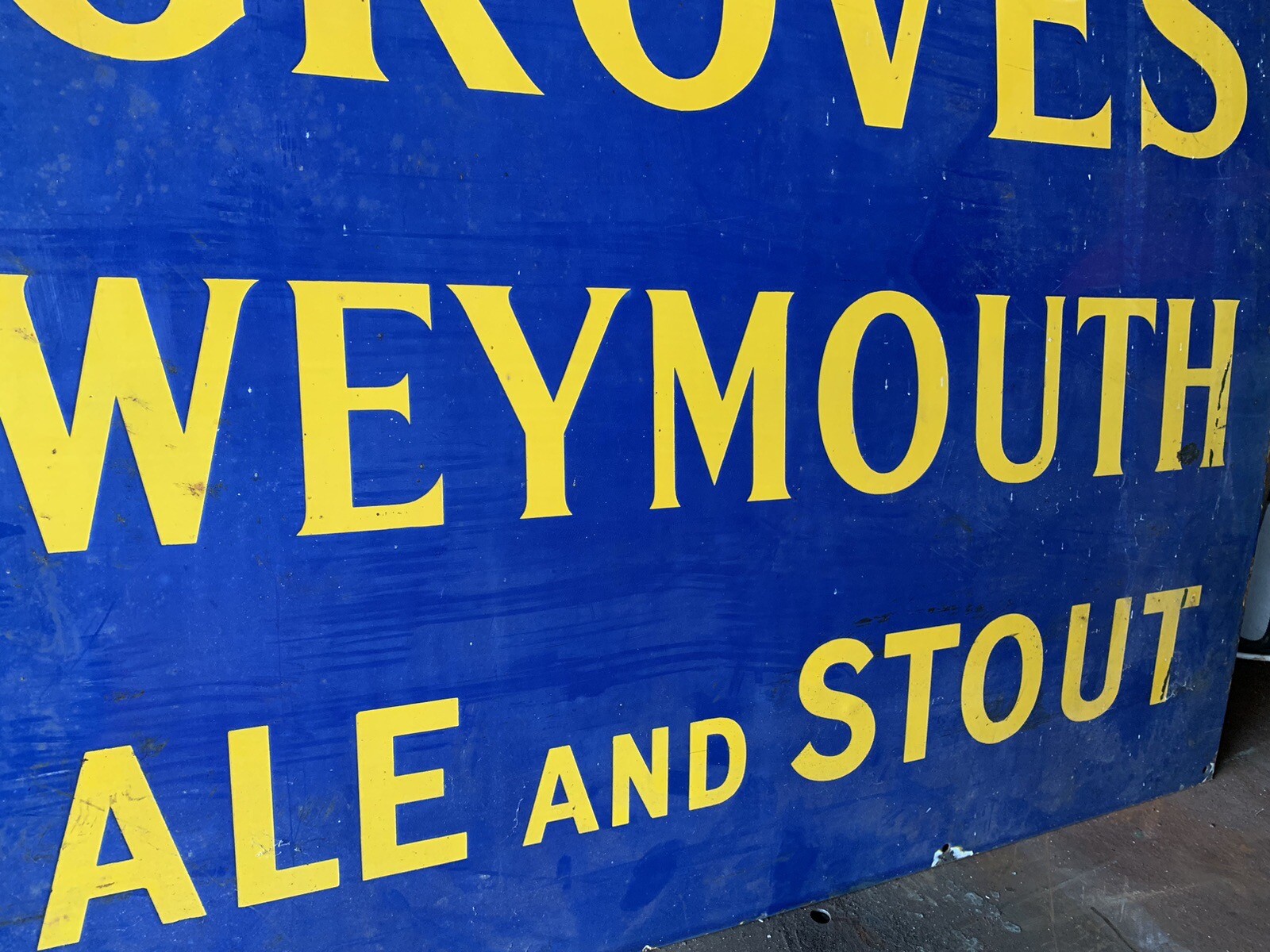 Groves Weymouth Ale And Stout Vintage Original Enamel Sign. | eBay UK